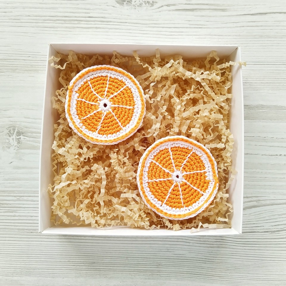 Car Drink Holder Coasters Absorbent Set of 2, 4 Fruit Homemade Funny ...