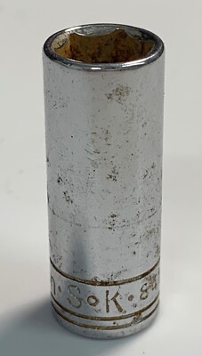 SK Tools USA 8412 Metric 12mm Deep Chrome Socket - 12mm Drive - 6 Point ...