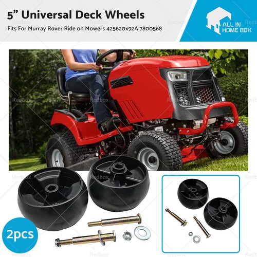 2x 5" Universal Deck Wheels for Murray Rover Ride on Mowers 425620x92A ...