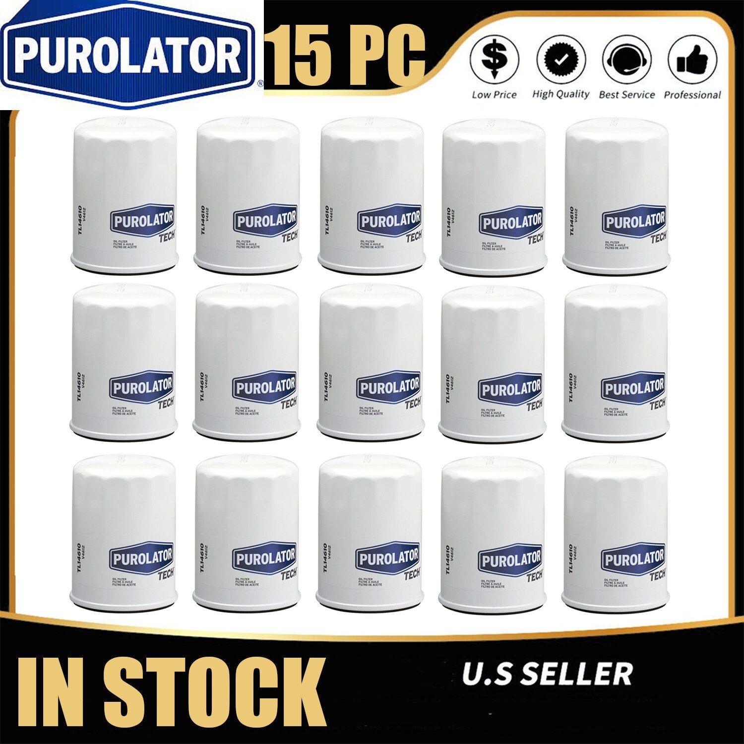 For 15 Pack Purolator Filters Engine Motor Oil Filter kit Set for Acura ...