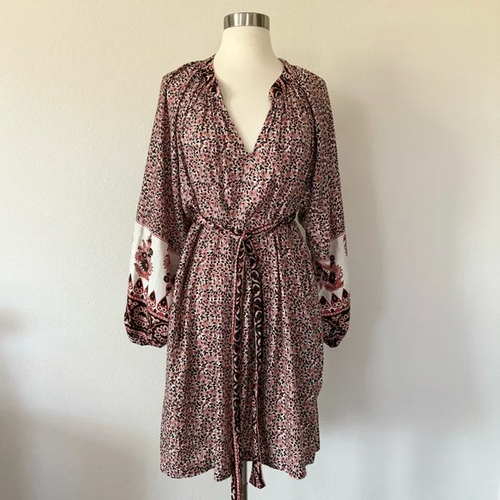 Xirena Women's Hart Silk-Cotton Belted Dress Henna Small S | eBay