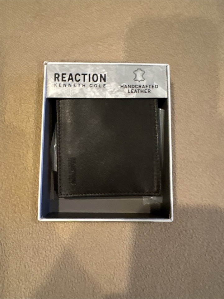 Kenneth Cole REACTION Men's Soft Leather Bifold Wallet Brown-NEW | eBay