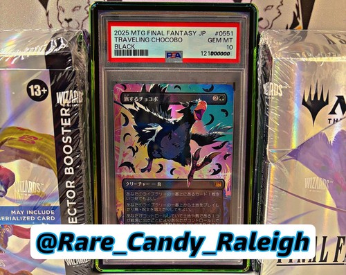 Traveling Chocobo Neon black PSA 10- Final Fantasy, Magic The Gathering ...
