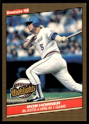 1986 Donruss Highlights Bob Horner G88 #22 | eBay