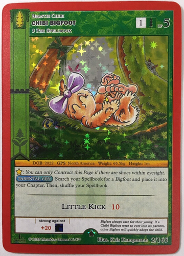 METAZOO 1ST. EDITION CHIBI BIGFOOT 2/165 WILDERNESS GOLD HOLO NEAR MINT ...