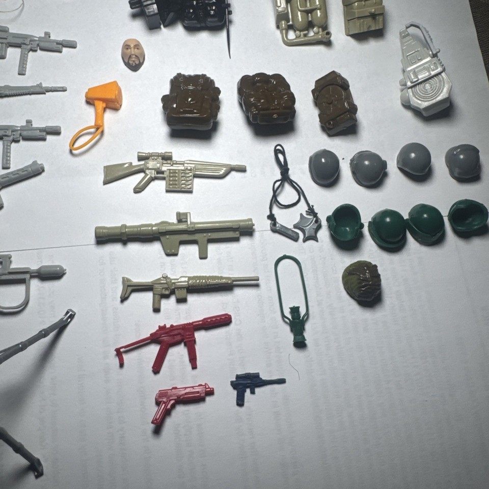Lot Of Vintage GI Joe Parts & Accessories, Guns Weapons Stands ...