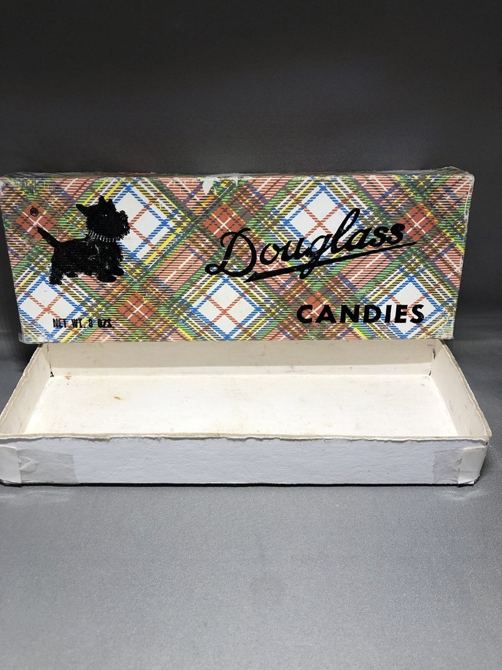 Vintage Douglass Candies Empty Chocolate Box SCOTTIE SCOTTY | eBay