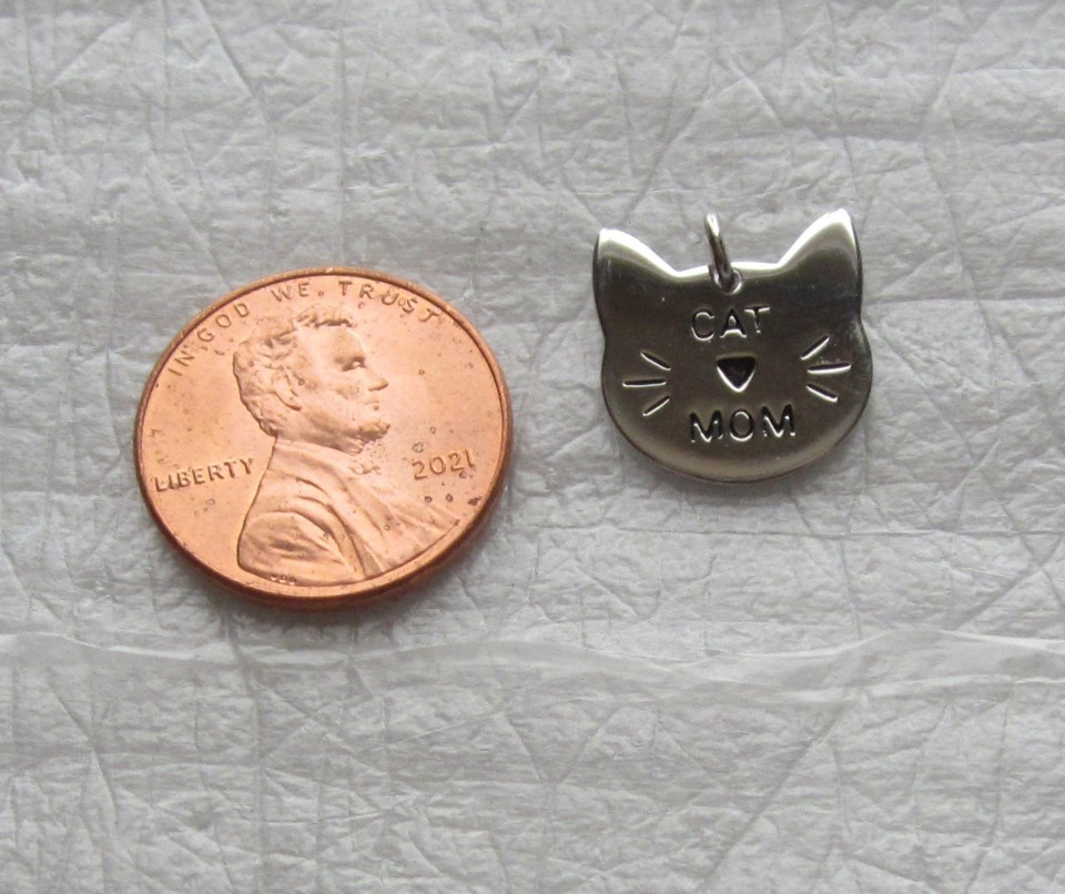 Sterling Silver 925 Cat Mom Silver Pendant Cat Charm Jewelry | eBay