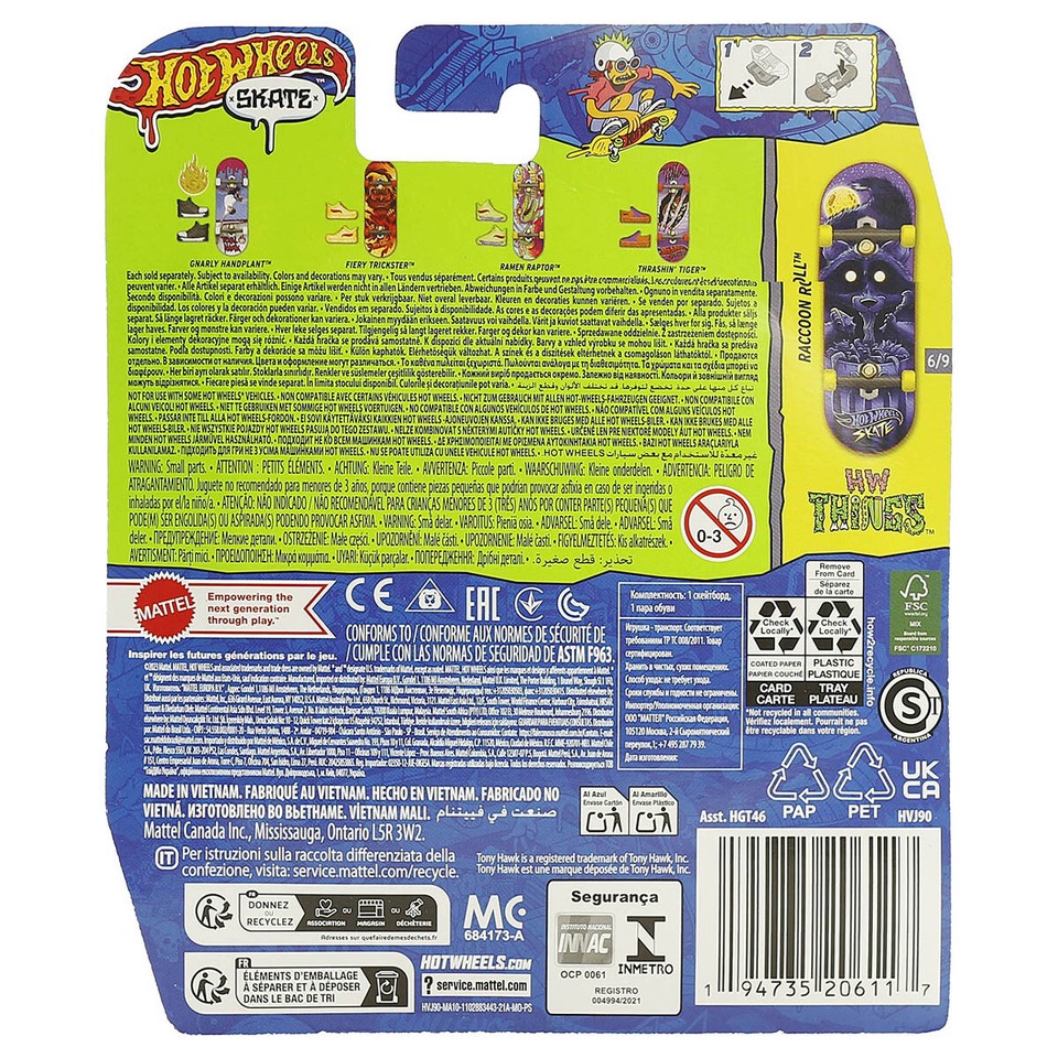 Hot Wheels Skate Single Board - Raccoon Roll - HW Things 6/9 Kids ...