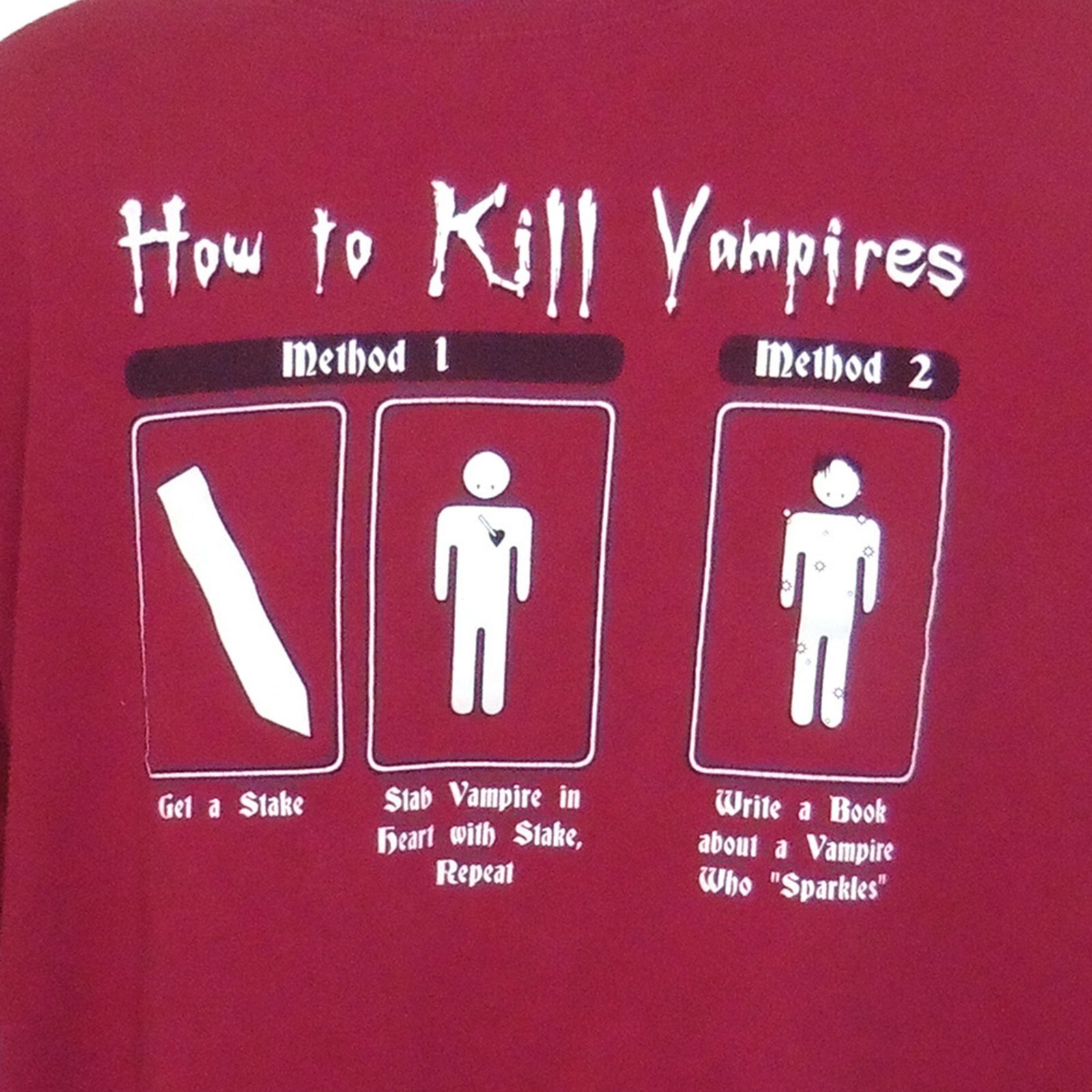 How to Kill Vampires T-shirt Novelty Halloween Funny | eBay