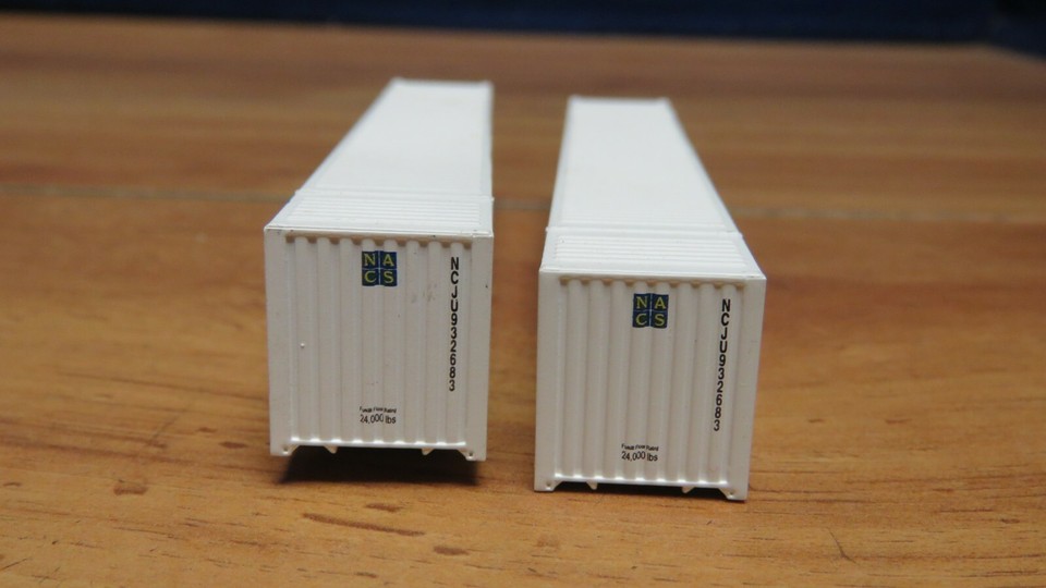 Deluxe Innovations N scale NACS 53' ContainerS X 2 NACS 606327 | eBay
