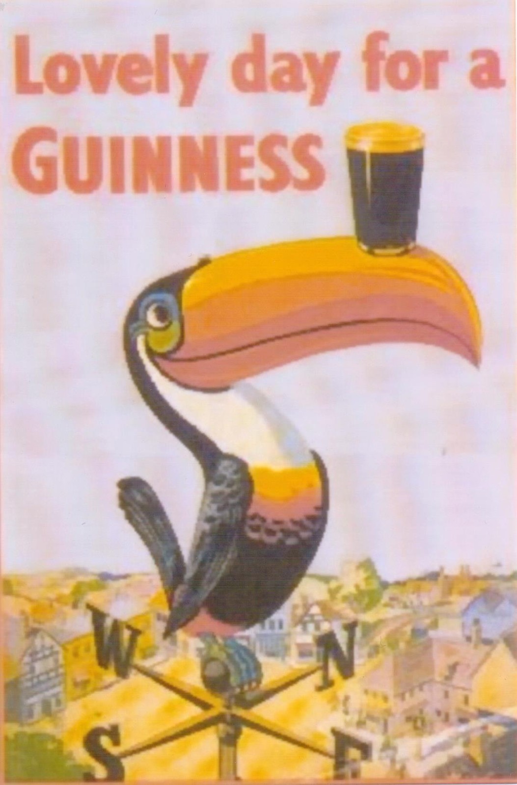 Set of 5 Greeting Cards / Notelets (Blank inside) of Retro Guinness ...