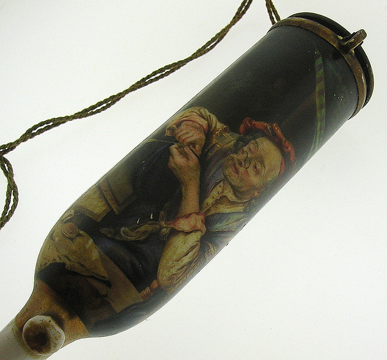 ANTIQUE MUSEUM QUALITY GERMAN PIPE W EXTRAORDINARY HAND PAINTED ...