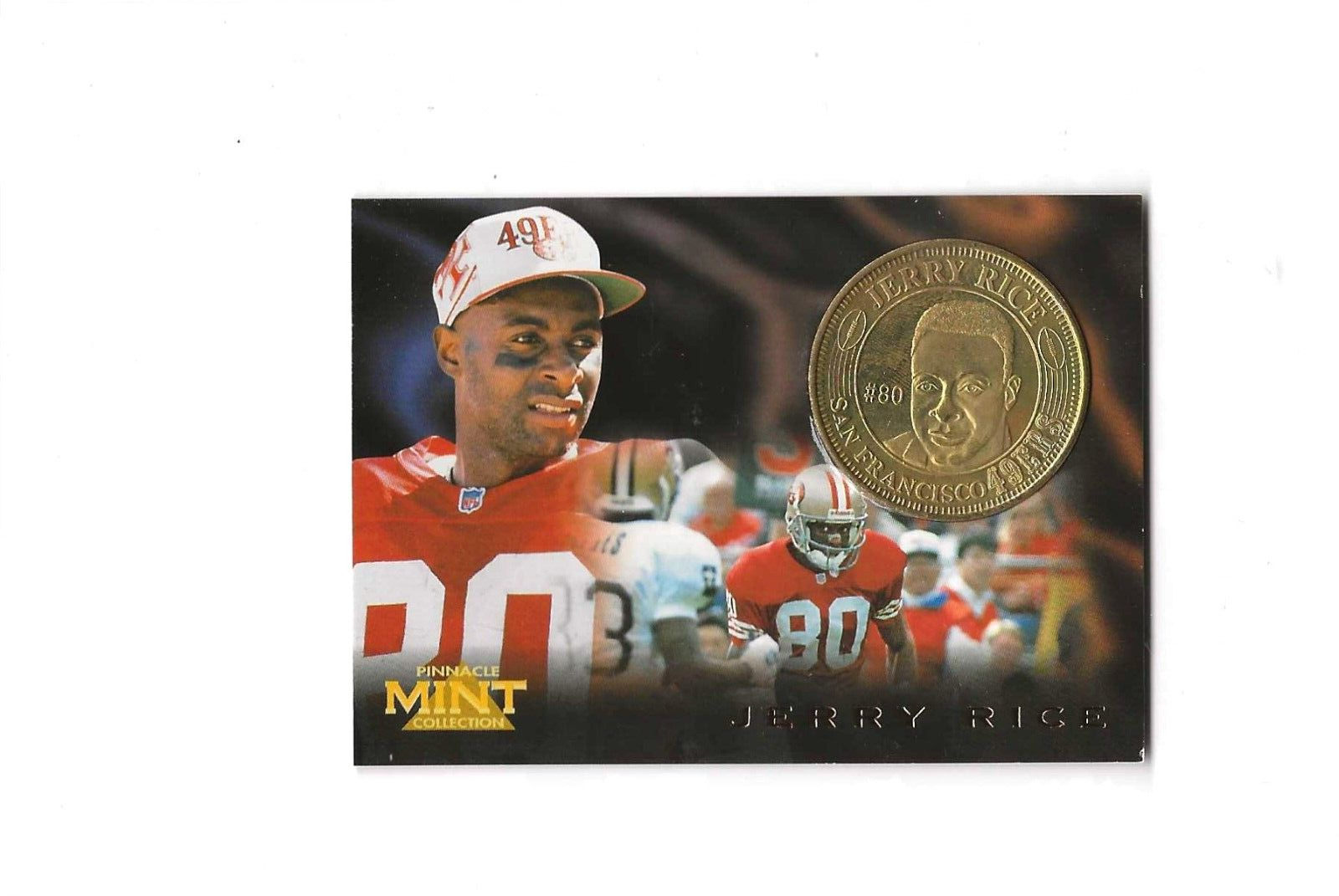1996 Pinnacle Mint Collection Jerry Rice Card #16 Gold Plated Coin | eBay