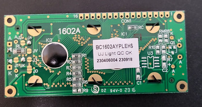 (1 PC) BC1602AYPLEH UJ LIGHT LCD 16x2 Y/G pos. b/l led Y/G h 6 | eBay