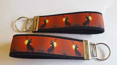 Elk Moose Deer 6" Key chain Key Fob Key Ring Wrist Strap Gift Animals ...