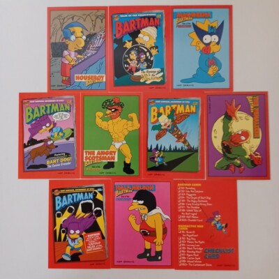 1994 The SIMPSONS Series II BARTMAN Complete 10 Card SET B1-B10 Skybox ...