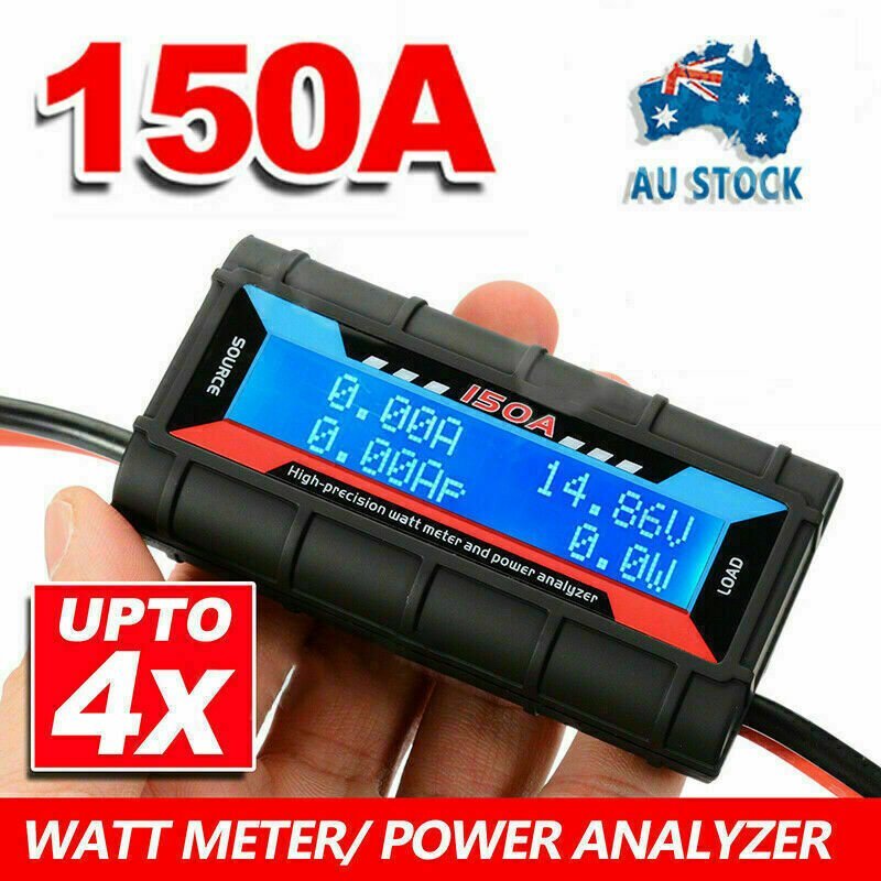 150A 200A Digital LCD Watt Meter Power Analyser Plug Solar Caravan ...