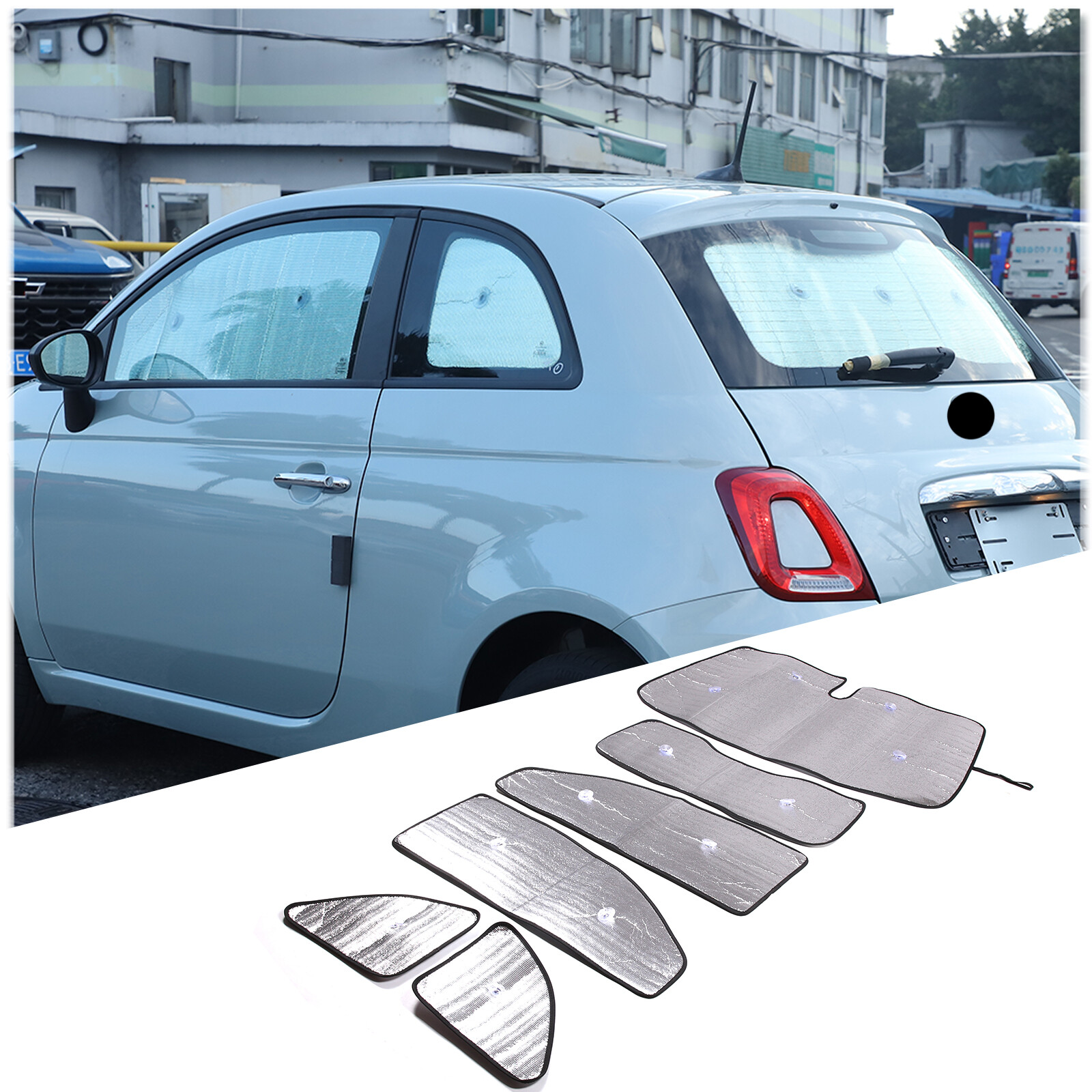 Fits For Fiat 500 2010-2022 Full Window Sun Shade Sun Protection Sun ...