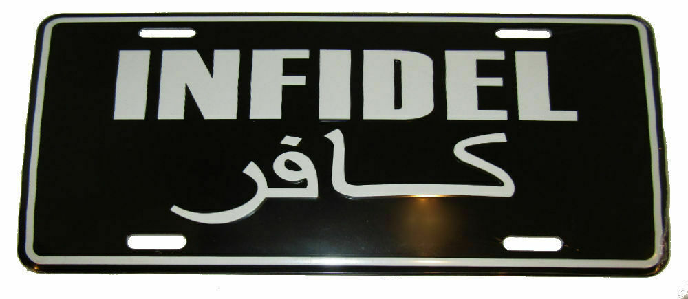 Infidel Black 6"x12" Aluminum License Plate Sign | eBay