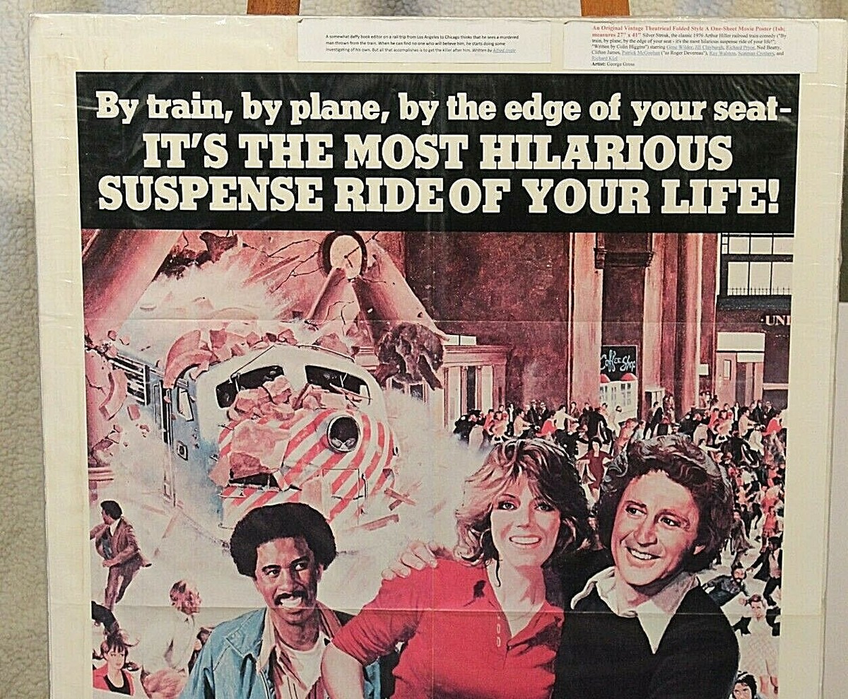 Silver Streak Movie Poster Gene Wilder Jill Clayburgh