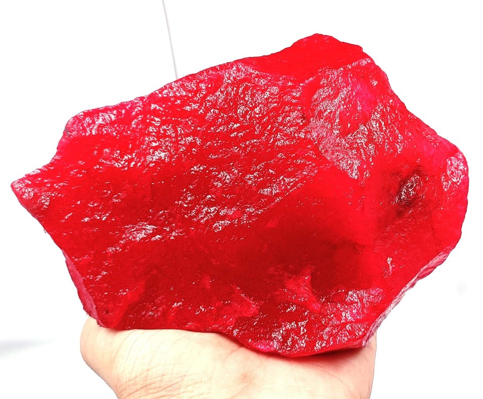 Ruby Natural African Red Ruby Raw 9200 Carat Uncut Raw Certified Loose ...