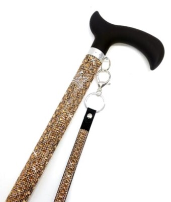 Jacqueline Kent Sugar Cane - Adjustable Cane - Gold Crowned Jewel | eBay