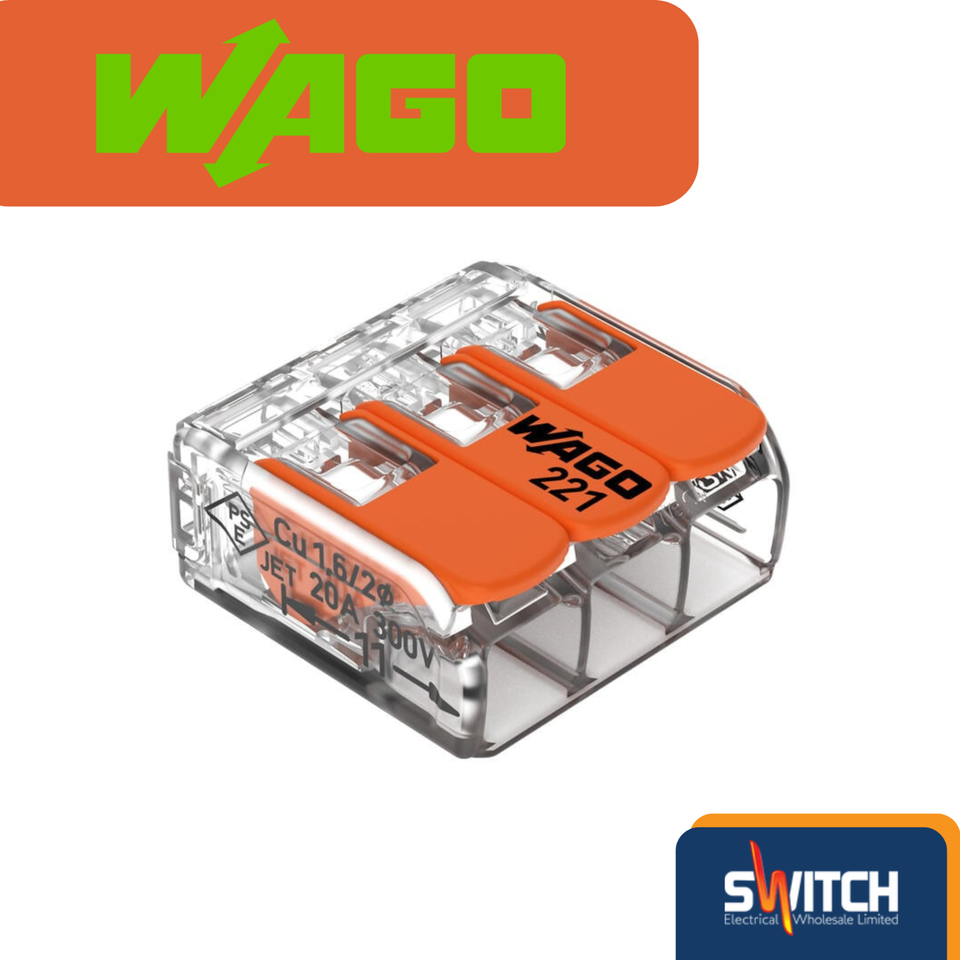 WAGO 221 Lever Wire Connectors – Splicing Quick Electrical Terminal ...