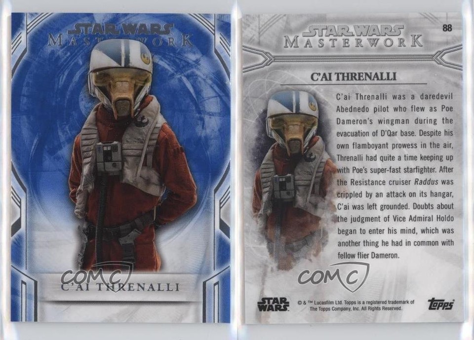 2018 Topps Star Wars Masterwork Blue C'ai Threnalli #88 10k8 | eBay