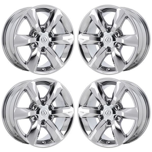 18" LEXUS GX460 PVD BRIGHT CHROME WHEELS-C RIMS FACTORY OEM 74229 ...