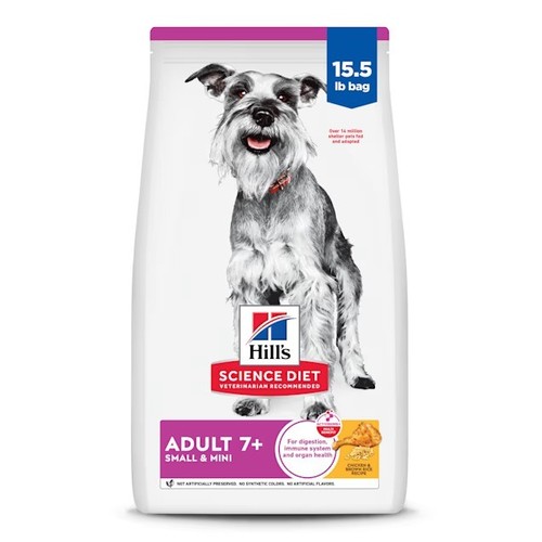 Hill's Science Diet Senior 7+ Small Breed &Mini Breed Chicken Meal, Dry ...