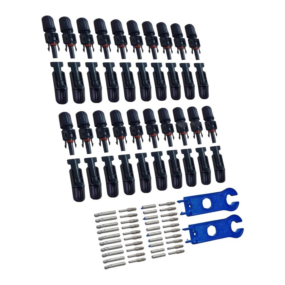 IP68 Solar Connector Kit 40Pcs Male Female with Crimp Pins and Plastic ...