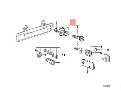 BMW E23 E24 Coupe Saloon Left Cylinder Lock Door | 51211851987 ...