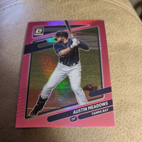 2021 Panini Donurss Optic Austin Meadows Pink Holo Prizm Tampa Bay Rays ...