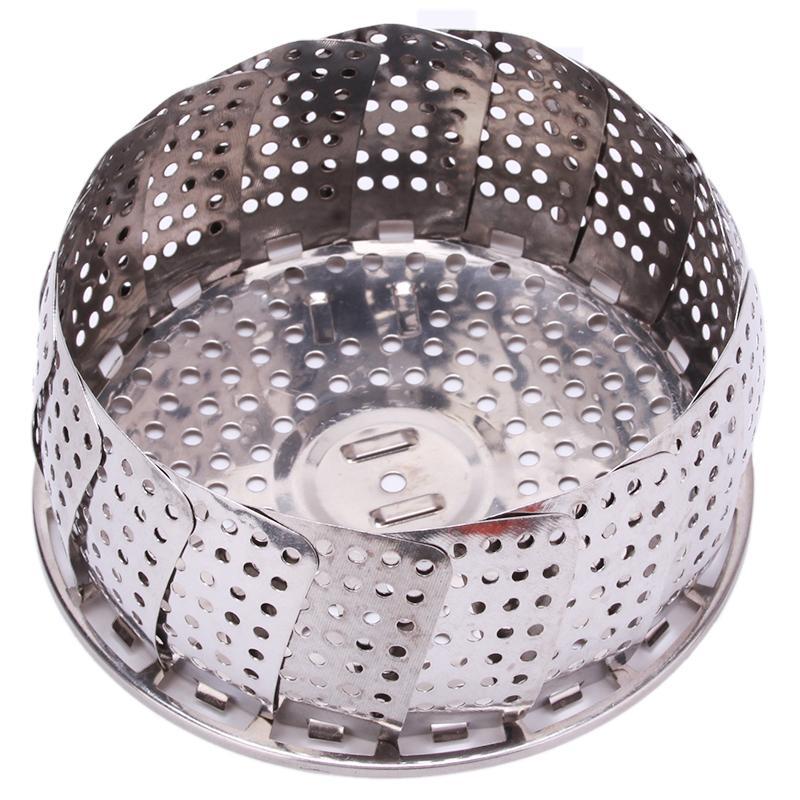 Vegetable Steamer Folding Food Basket Bowl Cooker Strainer Stainless ...