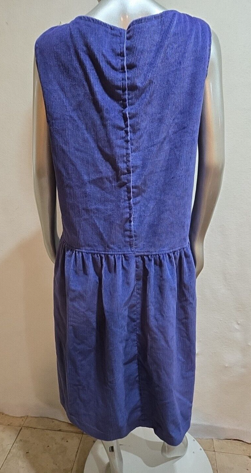 Vintage Homemade Sleeveless Midi Corduroy Jumper Dress Solid Blue ...