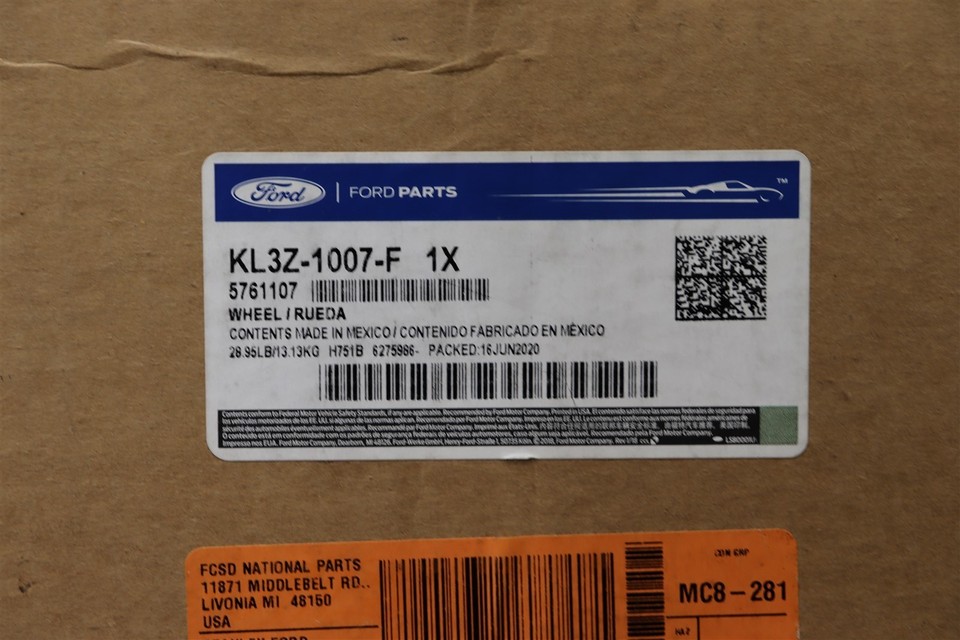 NEW OEM Ford 17" Silver 6-Spoke Alloy Wheel Rim KL3Z-1007-F Ford F-150 ...