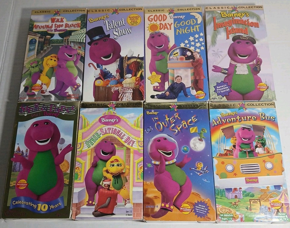 Barney Classic Collection Vhs Lot Of 20 Tested Works All White Tapes | eBay