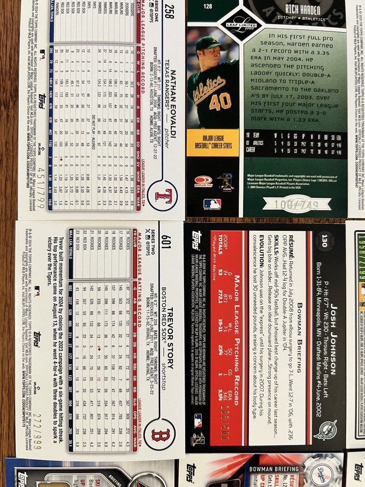Numbered Baseball Card Lot - 41 cards | eBay