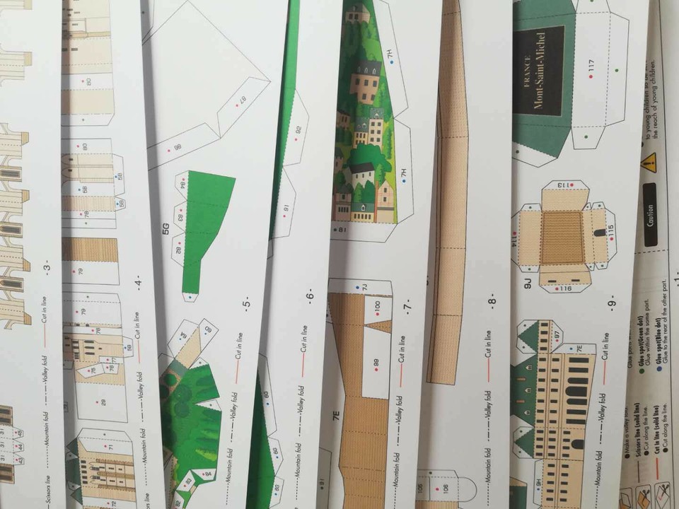 Brand New DIY Monastery Saint Michel 3D Paper Model Famous Building ...