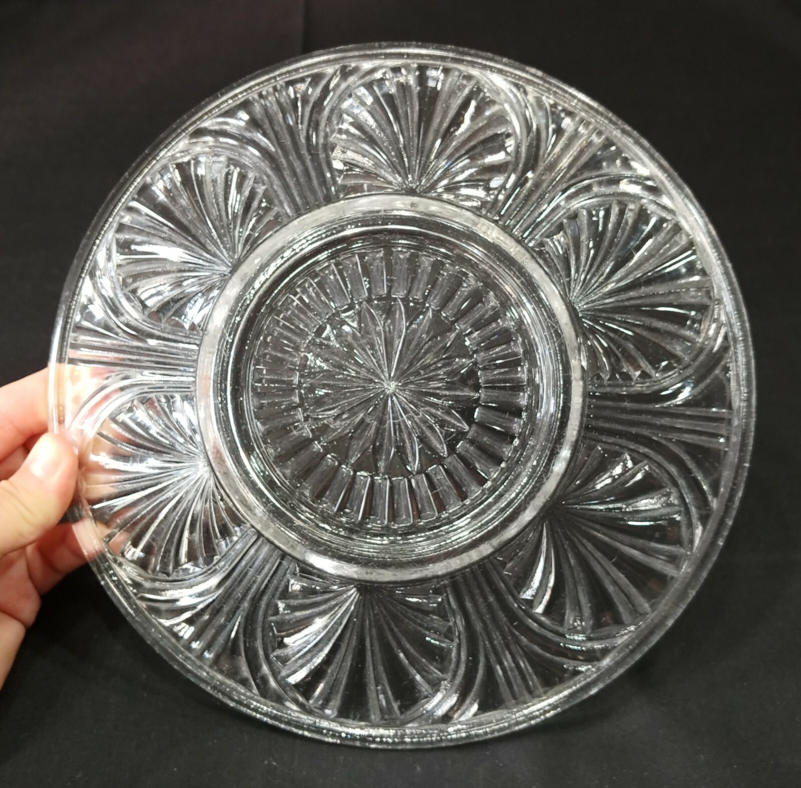 Vintage Clear Pressed Glass Plate 9-1/4 Inch | eBay