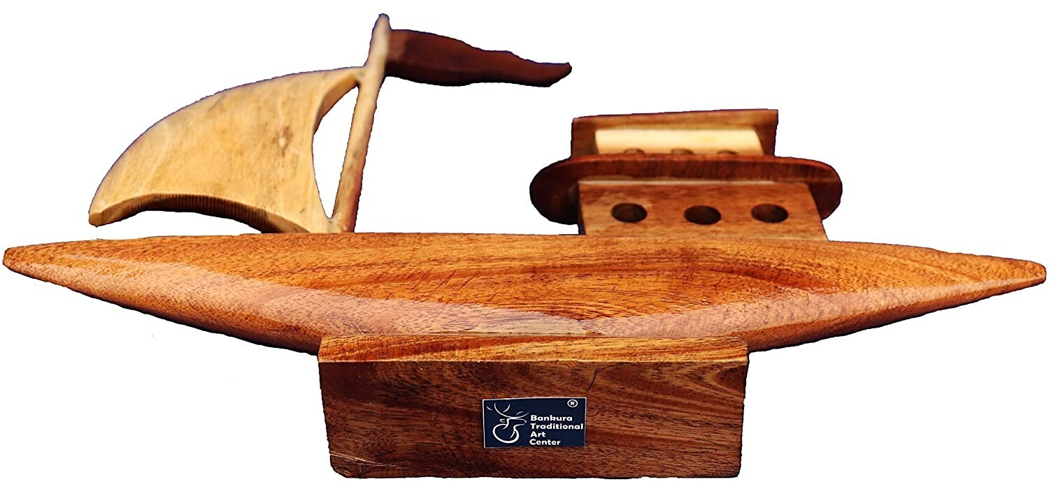 Handcrafted Wooden Decorative Ship Showpiece For Home Office Table ...