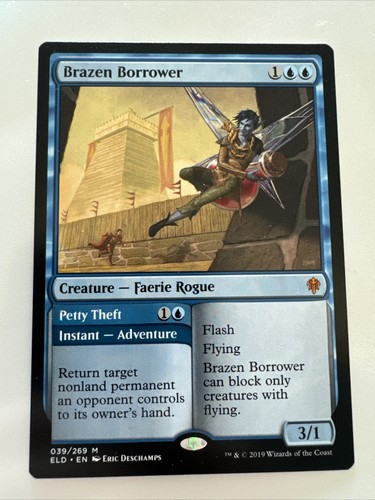 MTG Brazen Borrower Petty Theft Throne of Eldraine 039/269 Regular ...