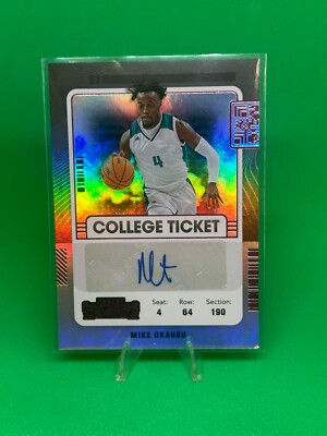 Mike Okauru 2022 Panini Chronicles Draft Contenders College Ticket ...