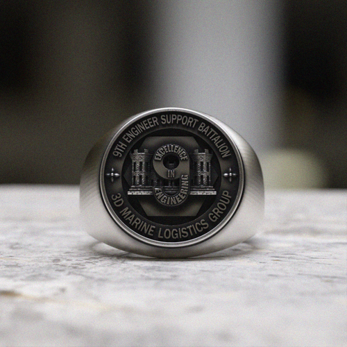 Handmade 925 Sterling Silver US Marine Corps 9th Engineer Support ...
