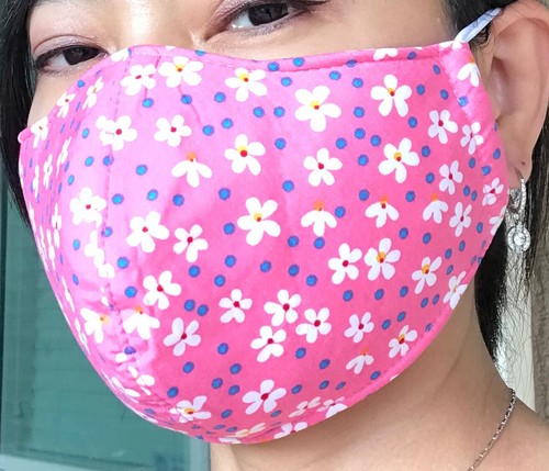 [3 PACK] Face Masks FASHION Polyester/Cotton Triple-Layer Washable - US ...