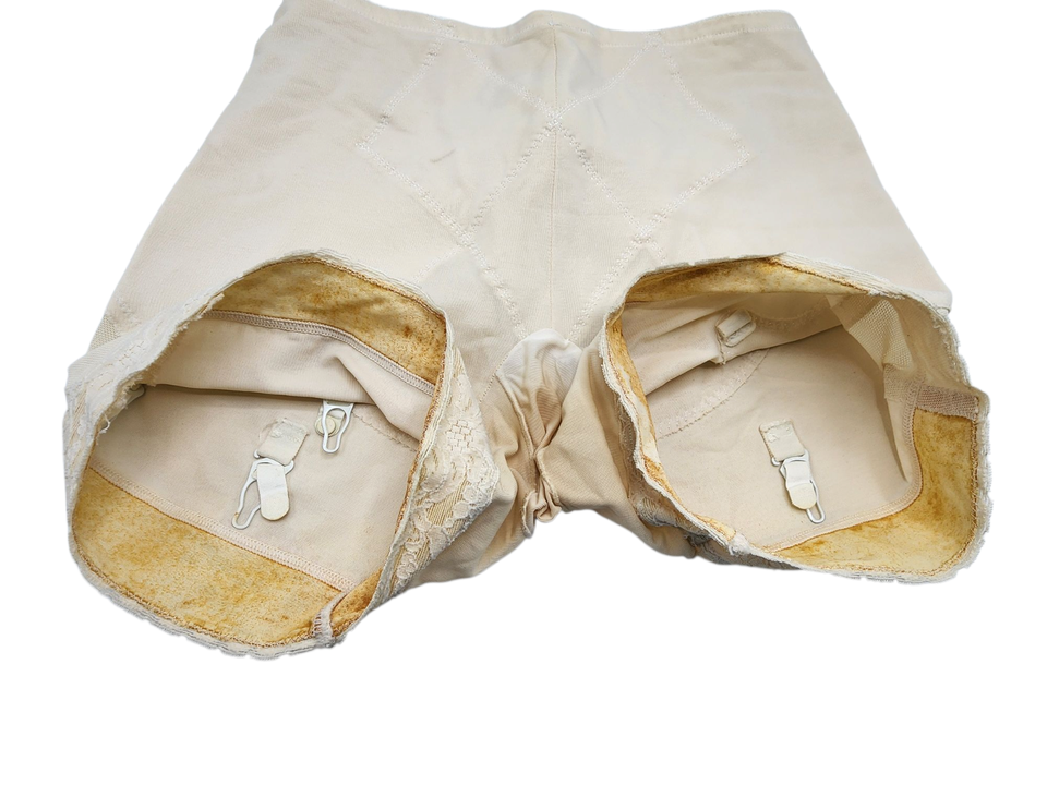 VINTAGE JC PENNEY ADONNA 4 GARTER LONG LEG PANTY GIRDLE SZ 34 Split ...