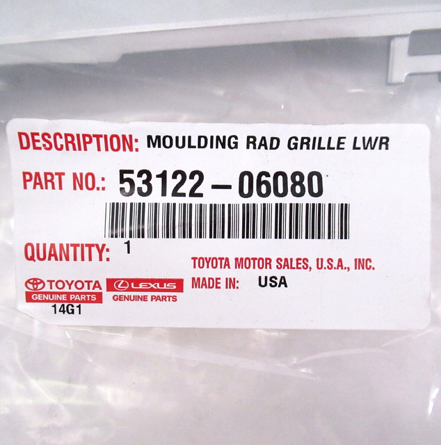 Toyota OEM 2018 Camry Front Bumper Grille-lower Molding Trim 5312206080 ...