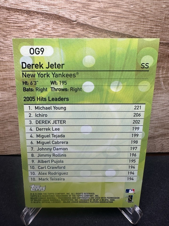 2006 Topps Own the Game #OG9 Derek Jeter New York Yankees | eBay