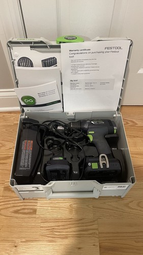 Festool CordlessDrill T18+3 HPC 3,1 I-Set (MANUFACTORY WARRANTY UNTIL 6 ...
